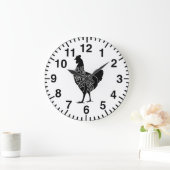 Butcher Chicken diagram meat cuts Large Clock | Zazzle