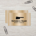 Butcher Meat Cleaver Meats & Poultry Market Gold Business Card | Zazzle