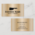 Butcher Meat Cleaver Meats & Poultry Market Gold Business Card | Zazzle