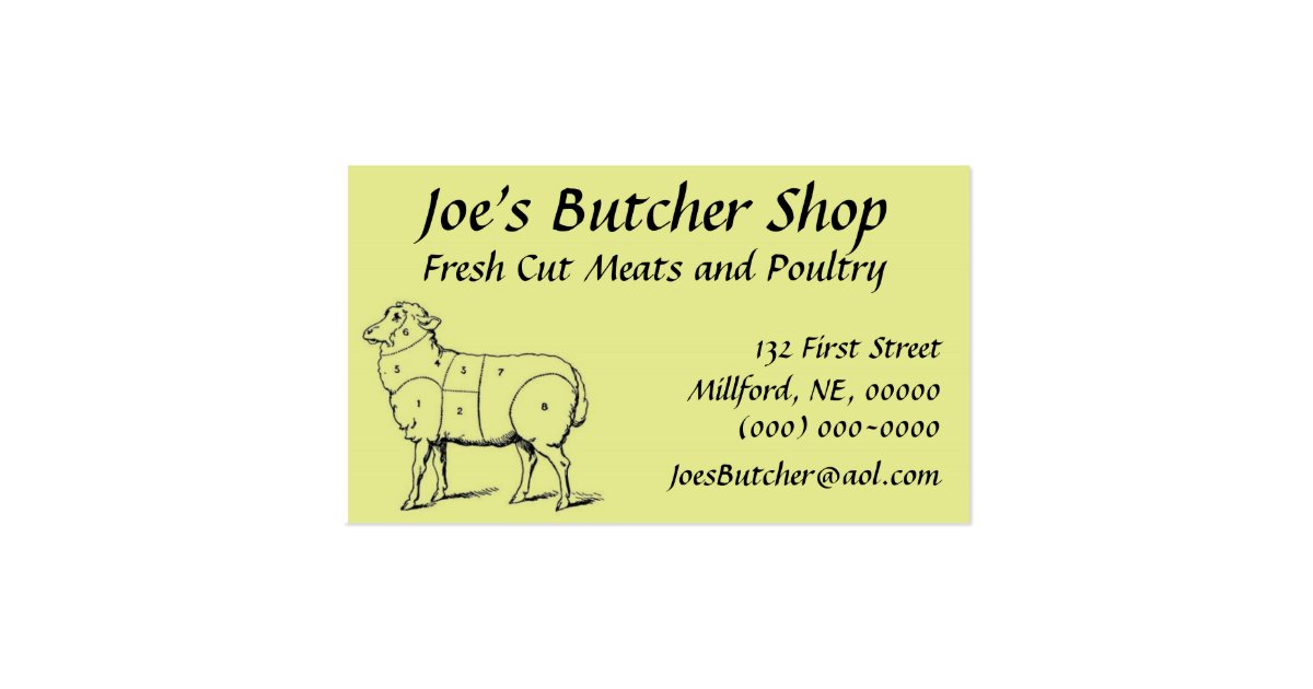 Butcher Shop.. Business Card | Zazzle