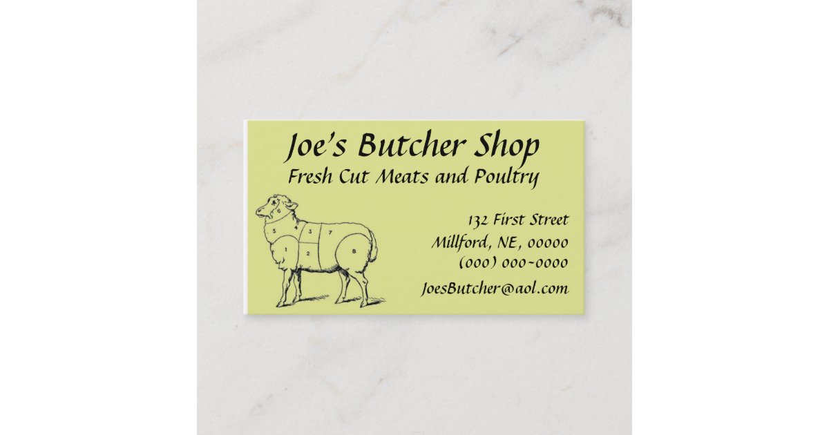 Butcher Shop.. Business Card | Zazzle