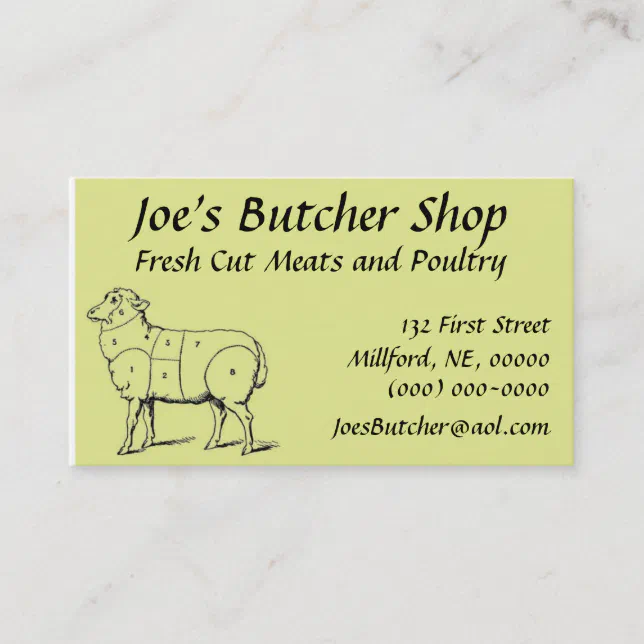Butcher Shop.. Business Card | Zazzle