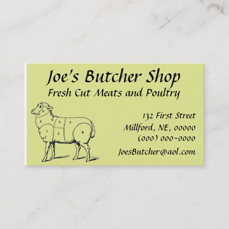 Butcher Shop.. Business Card | Zazzle