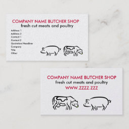 Butcher shop Business Cards | Zazzle