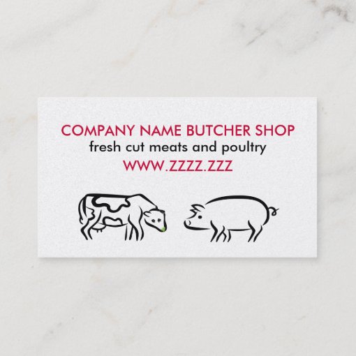 Butcher shop Business Cards | Zazzle