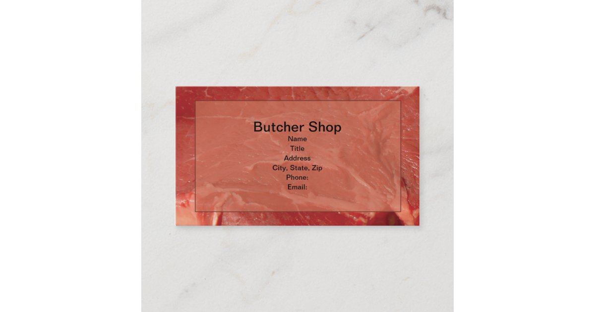 Butcher Shop Business Cards | Zazzle