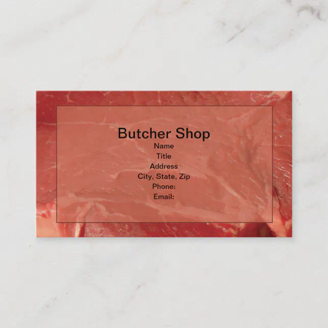 Butcher Shop Business Cards | Zazzle
