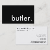 butler. business card | Zazzle