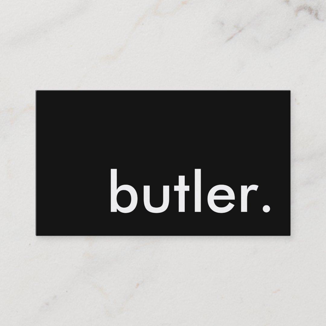 butler. business card | Zazzle