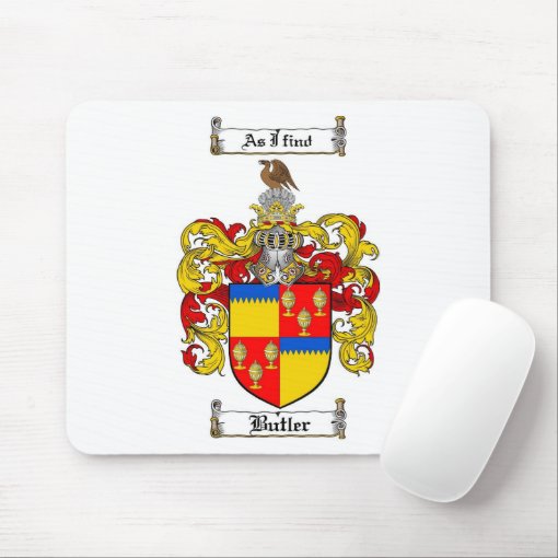 BUTLER FAMILY CREST - BUTLER COAT OF ARMS MOUSE PAD | Zazzle