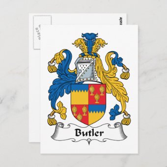 Butler Family Crest Postcard | Zazzle
