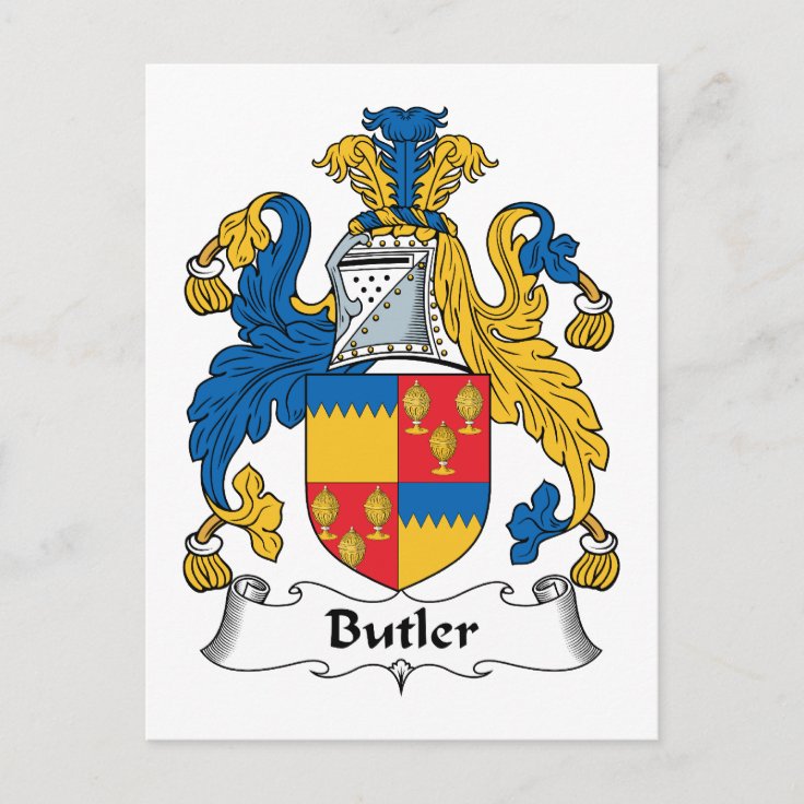 Butler Family Crest Postcard | Zazzle