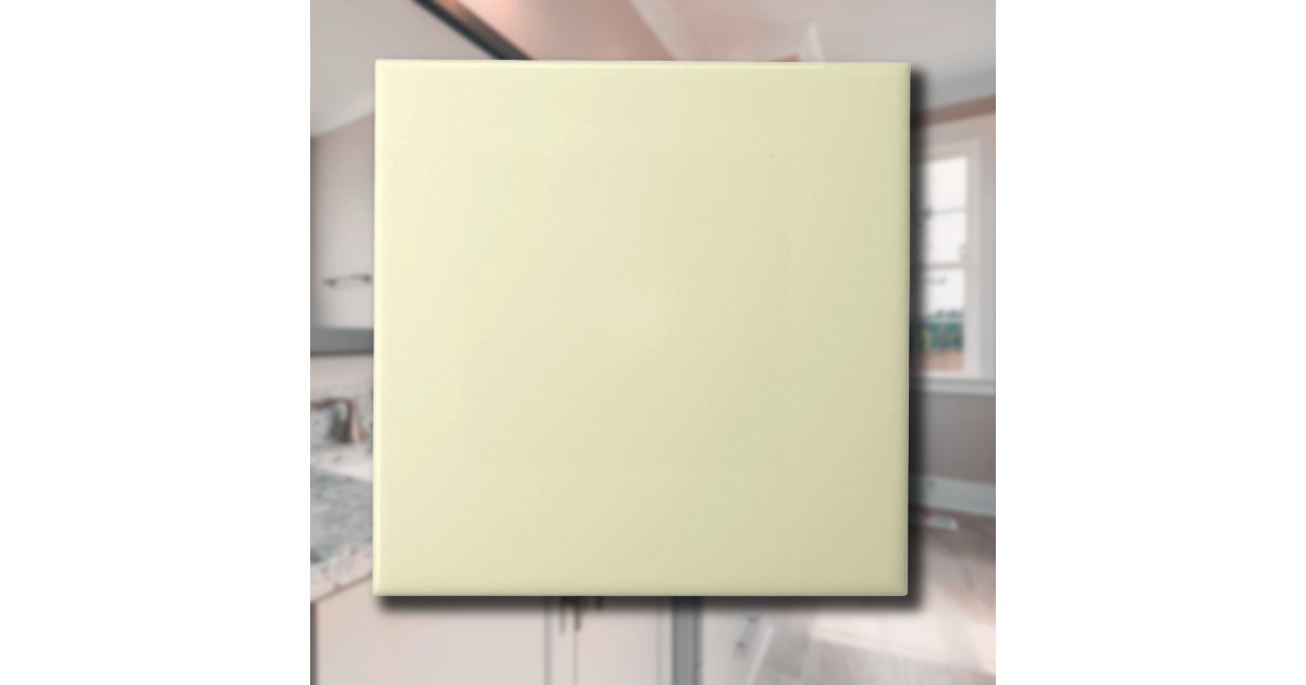 Butter Yellow Solid Color | Classic Elegant Ceramic Tile | Zazzle