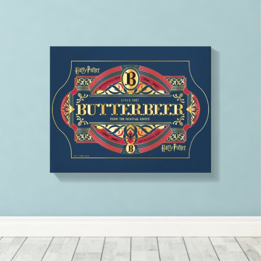 BUTTERBEER™ Horizontal Logo Canvas Print | Zazzle