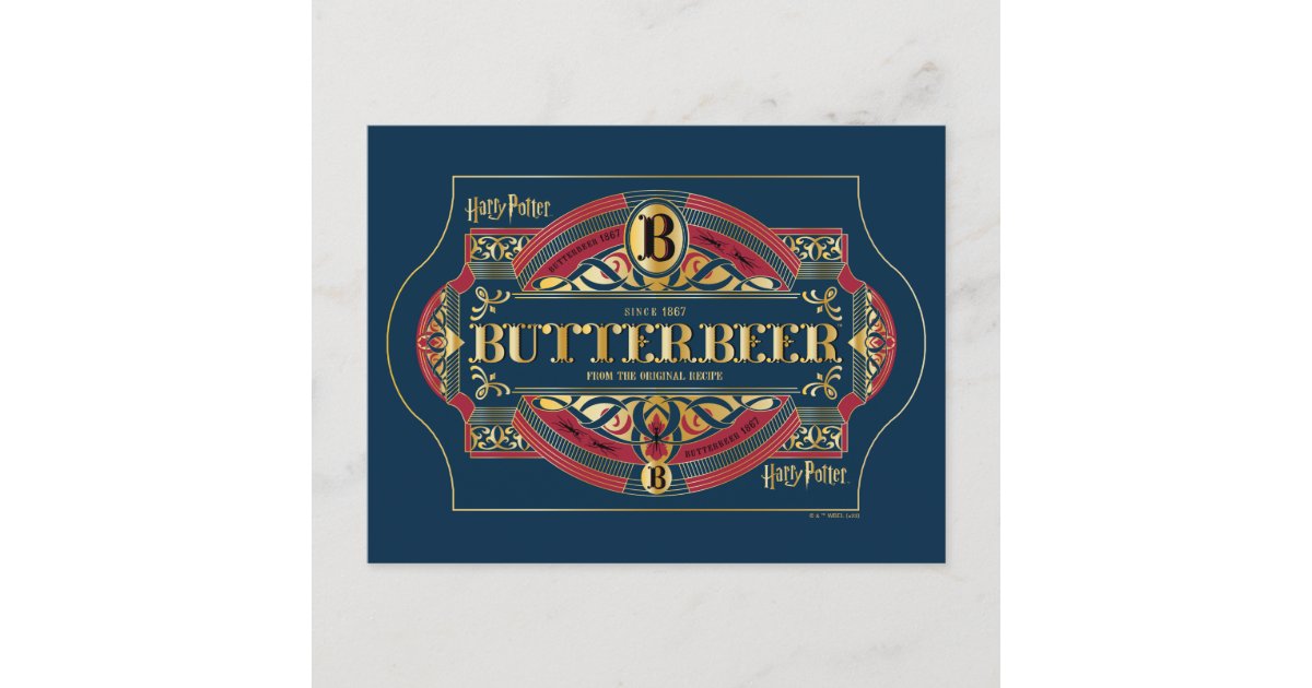 BUTTERBEER™ Horizontal Logo Postcard | Zazzle