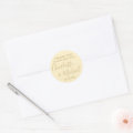 Buttercup Yellow Signature Wedding Favor Thank You Classic Round ...