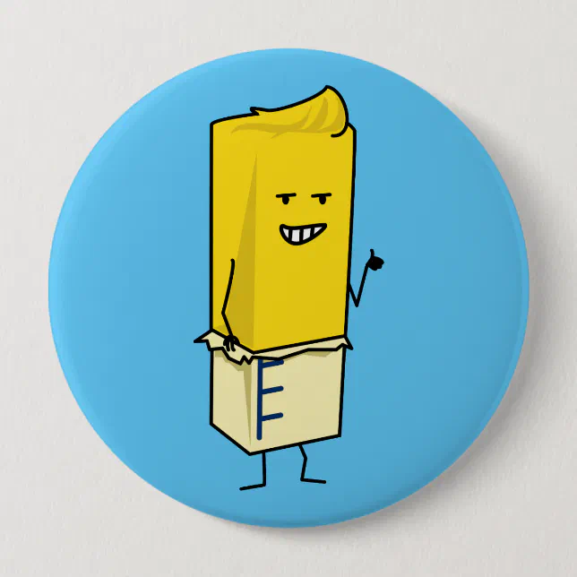 Buttered Buttery Stick of Butter Happy Thumbs Up Button | Zazzle