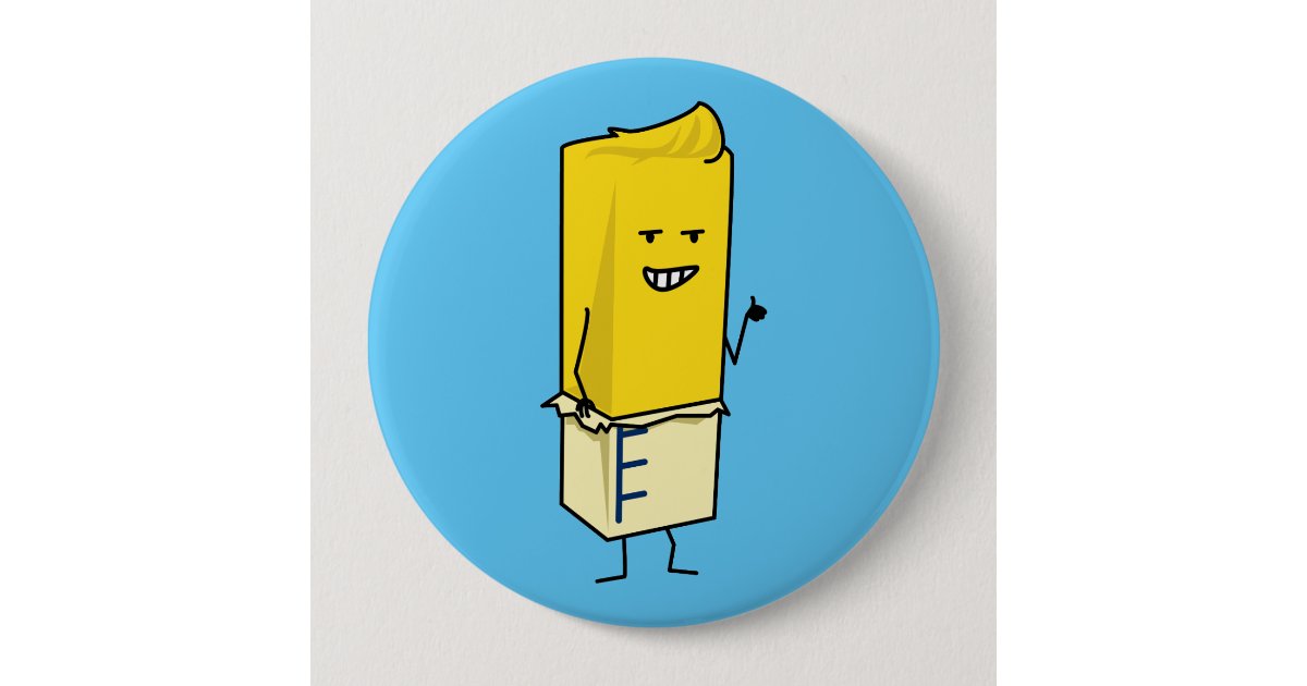 Buttered Buttery Stick of Butter Happy Thumbs Up Button | Zazzle