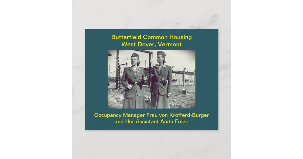 Butterfield Housing Humor: Postcards | Zazzle