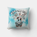 Butterflies and Mushrooms Dream Big positive inspo Throw Pillow | Zazzle