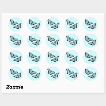 Butterflies Classic Round Sticker | Zazzle