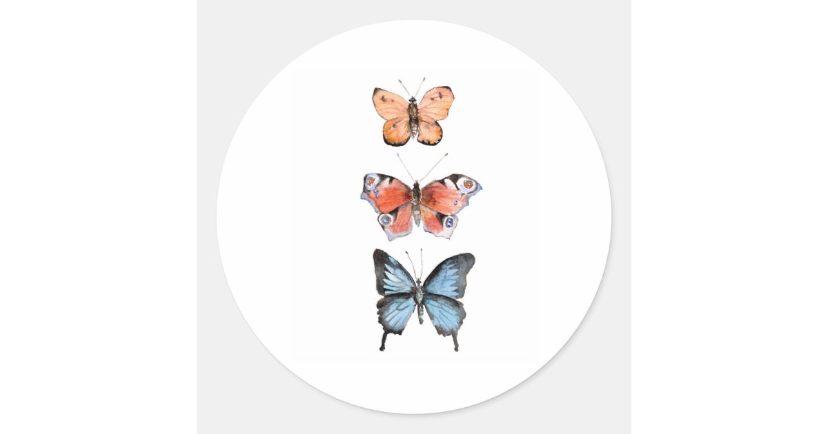 Butterflies Classic Round Sticker | Zazzle