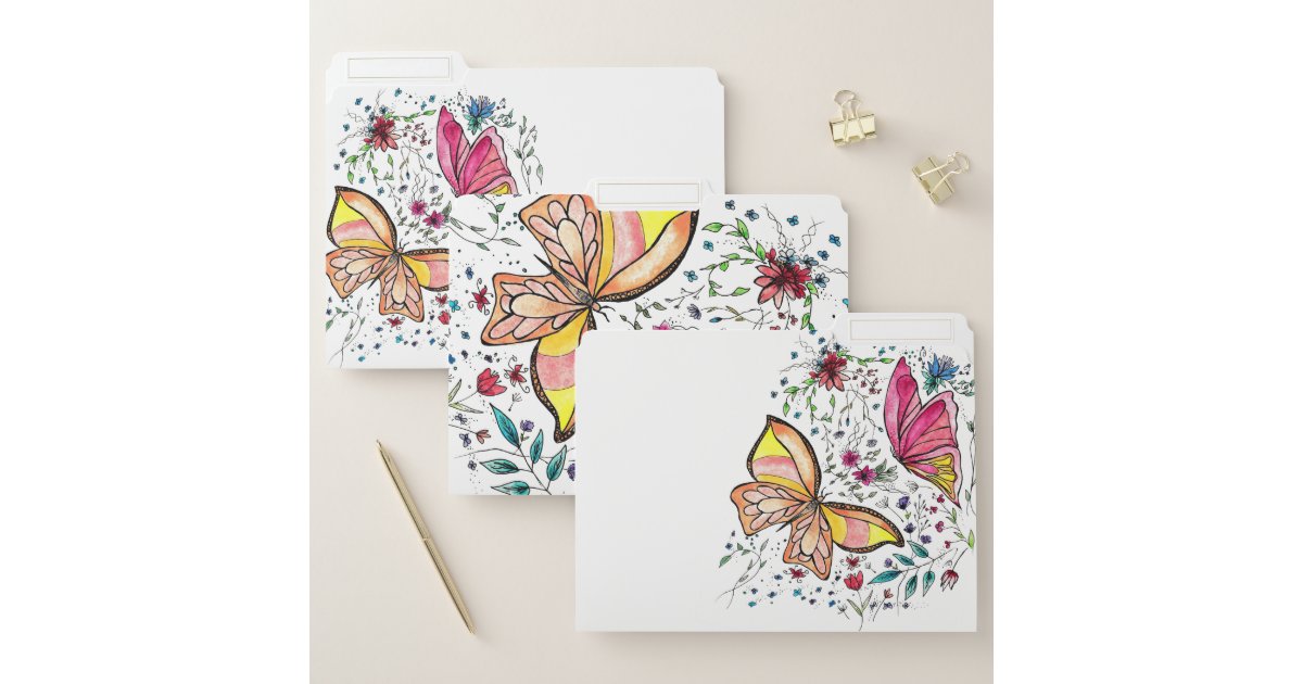 Butterflies File Folder | Zazzle