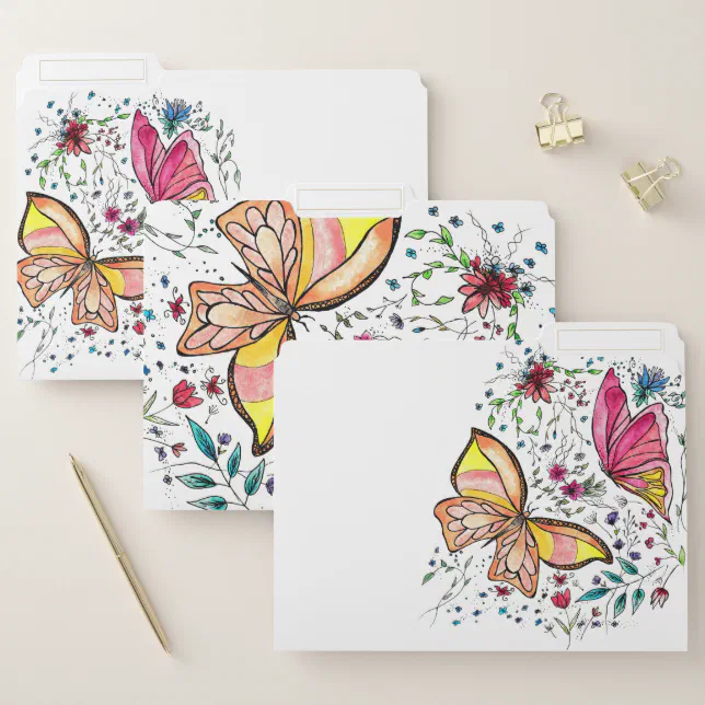 Butterflies File Folder | Zazzle