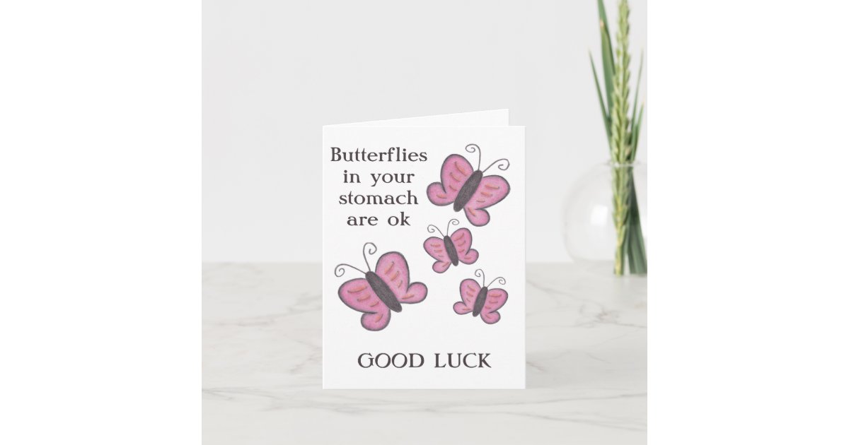 Butterflies Good Luck Card | Zazzle