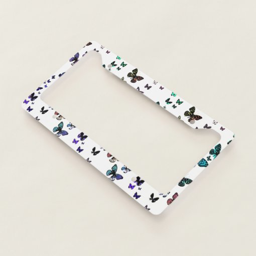 Butterflies License Plate Frame | Zazzle