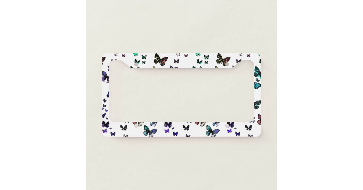Butterflies License Plate Frame | Zazzle