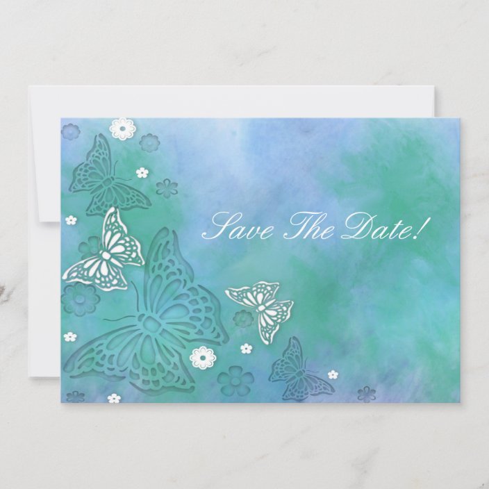 Butterflies Save The Date Invitation | Zazzle.com
