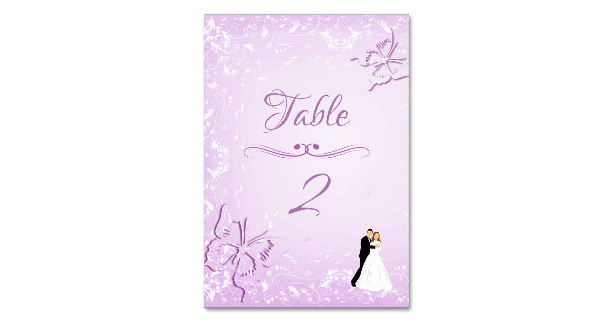 Butterflies Table Number | Zazzle