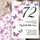 Butterfly 72nd Birthday Invitation in Pink /Purple | Zazzle