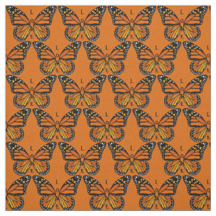 Butterfly Art Fabric Monarch Butterfly Pattern | Zazzle