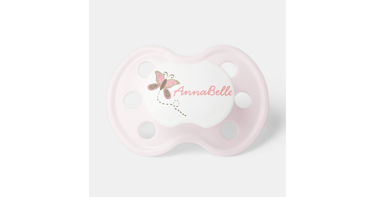 Butterfly Baby Girl Pacifier | Zazzle