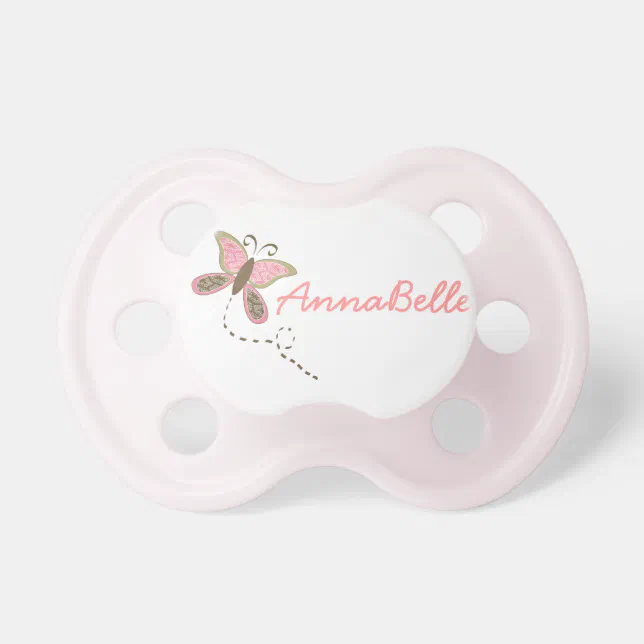 Butterfly Baby Girl Pacifier | Zazzle