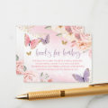 Butterfly Baby Shower Books for Baby Card | Zazzle