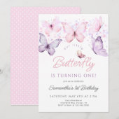 Butterfly Birthday Invitation, First Birthday Invi Invitation | Zazzle