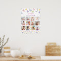 Butterfly Birthday Photo Milestone Poster | Zazzle