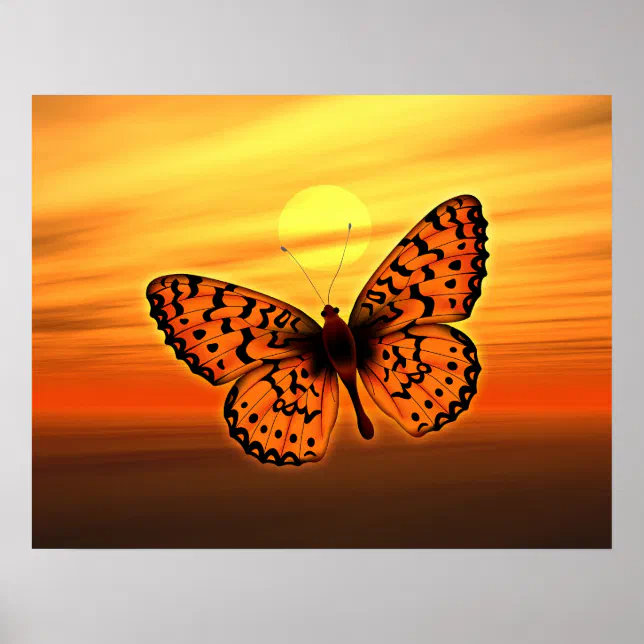 Butterfly Card Poster | Zazzle