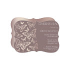 Butterfly Chic Gender Reveal | Copper Rose Gold Invitation | Zazzle
