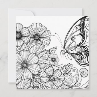 Butterfly Coloring Cards with Journal | Zazzle