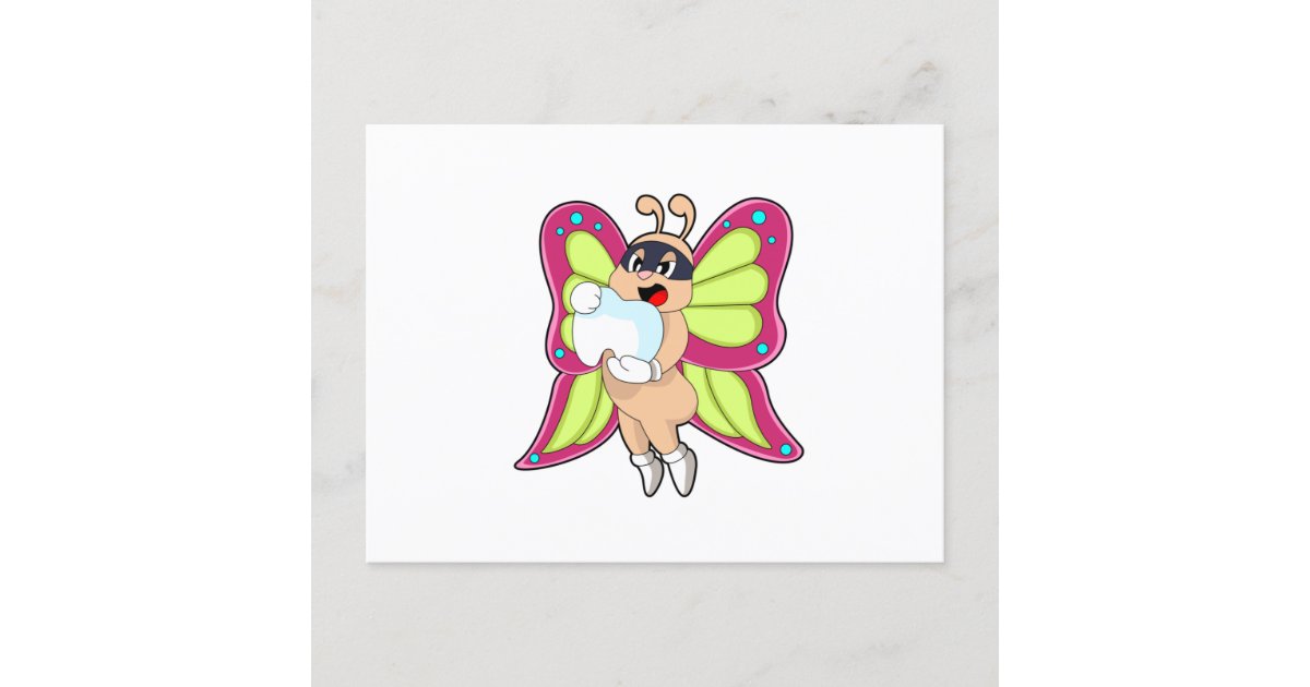 Butterfly Dentist Teeth Postcard | Zazzle