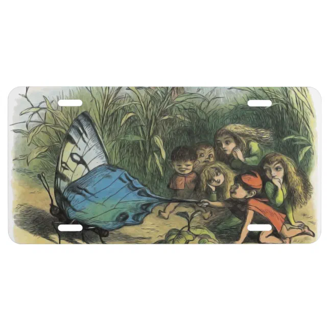 Butterfly Elf Artwork Cute Elves Butterflies License Plate | Zazzle