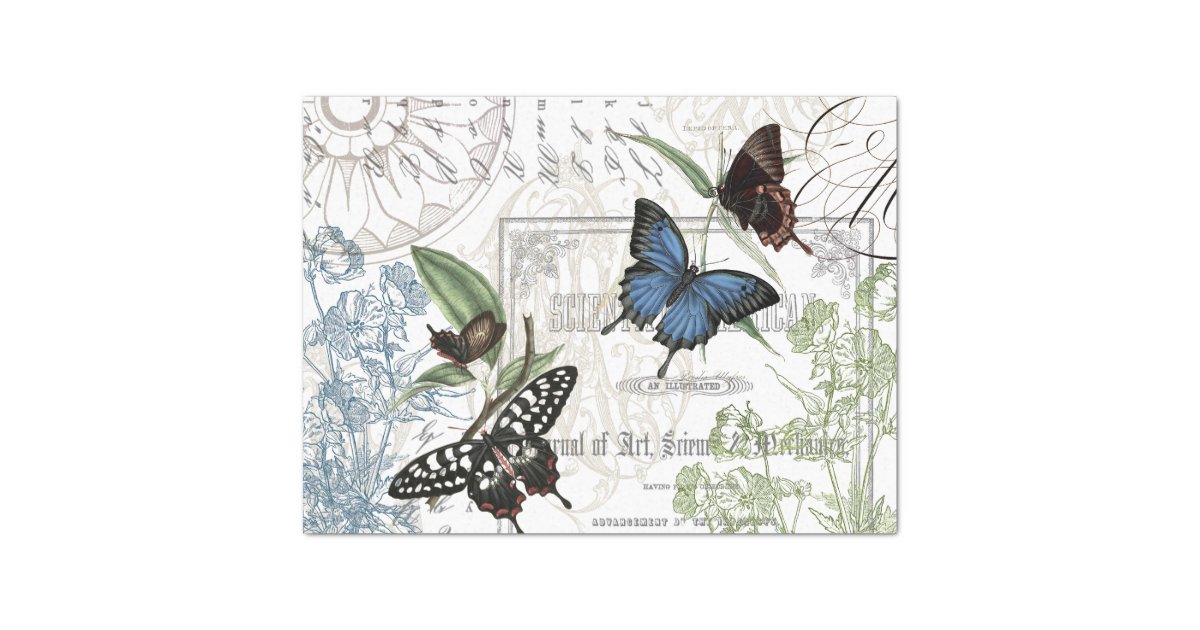 BUTTERFLY FLOURISH TISSUE PAPER | Zazzle