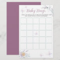 Butterfly Flower Watercolor Baby Shower Bingo game | Zazzle