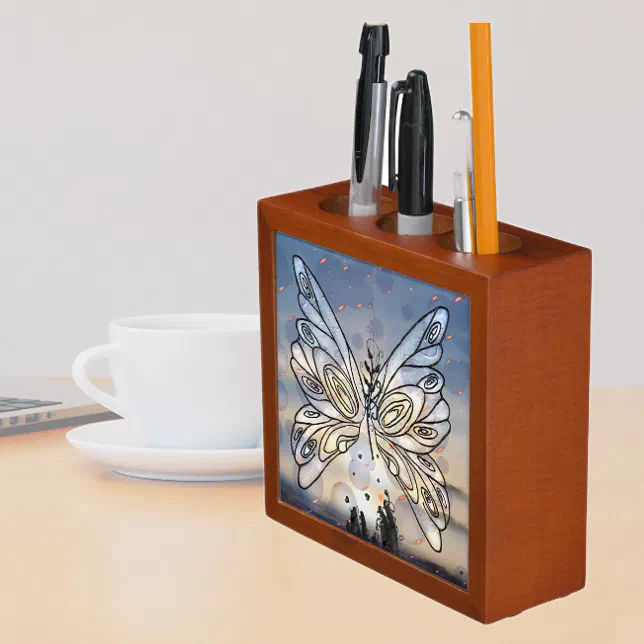 Butterfly Freedom Desk Organizer | Zazzle