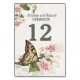 Butterfly Garden Table Number Card | Zazzle