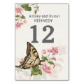 Butterfly Garden Table Number Card | Zazzle